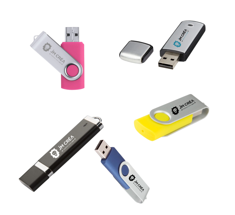 Clé USB personnalisée avec logo ou inscription 2go à 32go